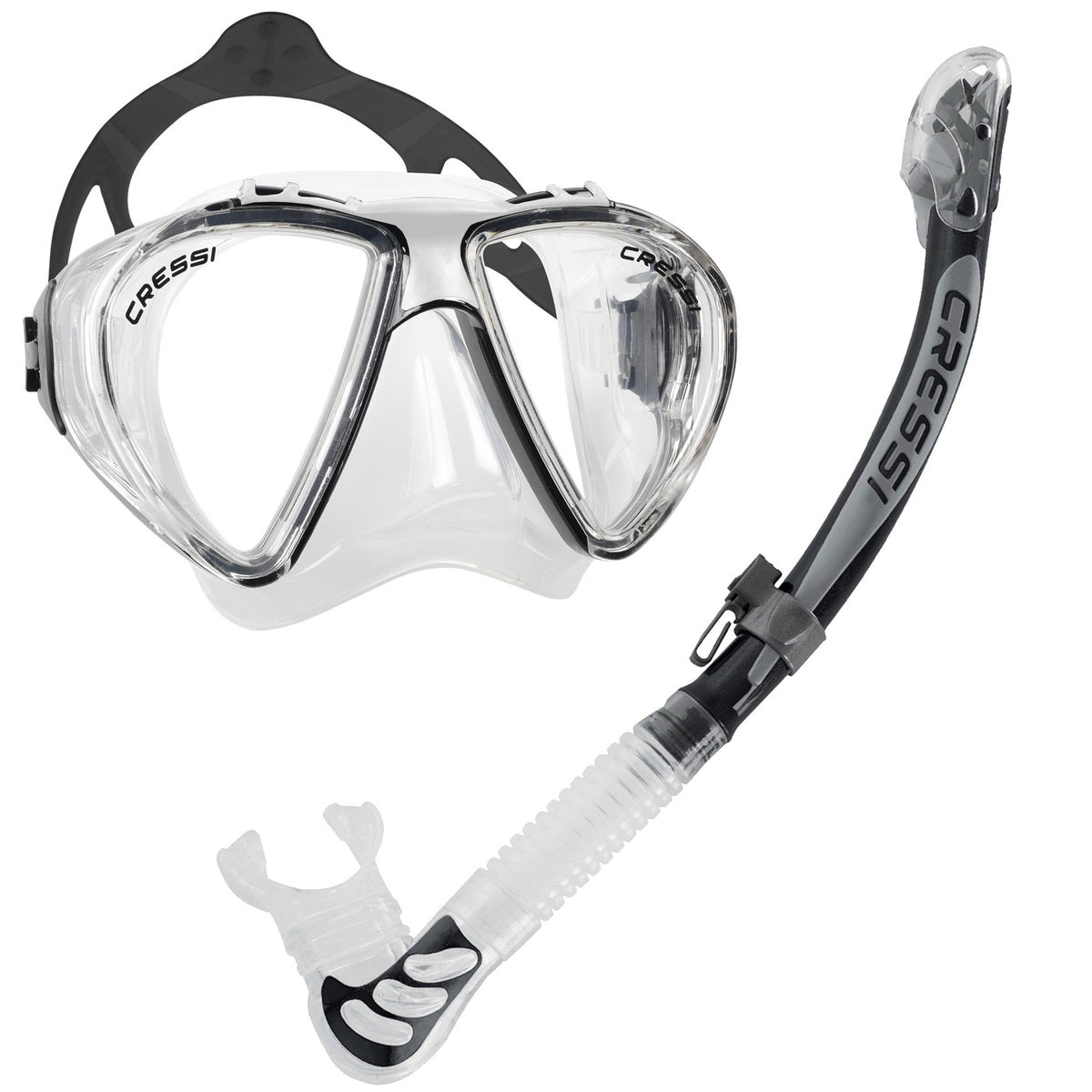 Cressi Penta & Alpha Ultra Dry Snorkel Set – Watersports Warehouse
