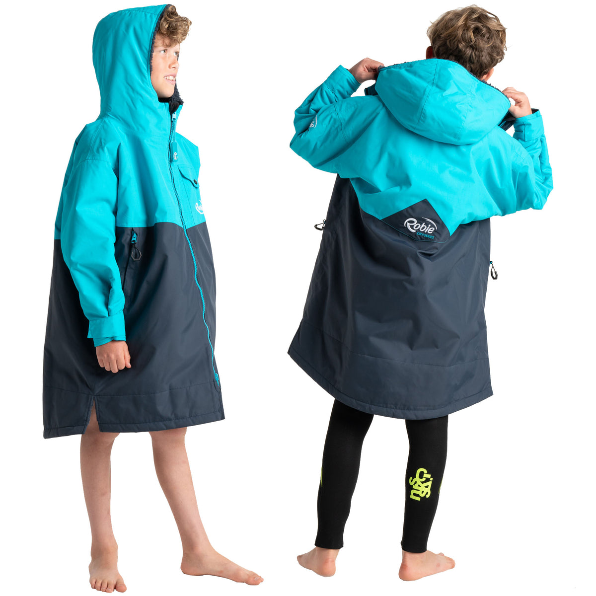 Robie JUNIOR Dry Series Recycled Long Sleeve Changing Robe - India Ink ...